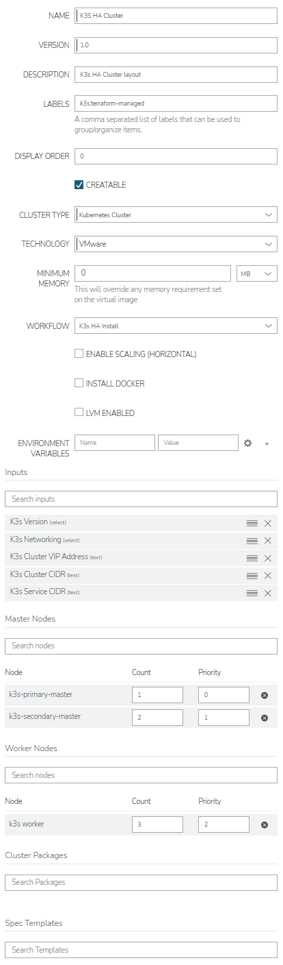 Provisioning K3s clusters using custom cluster layouts in HPE Private ...